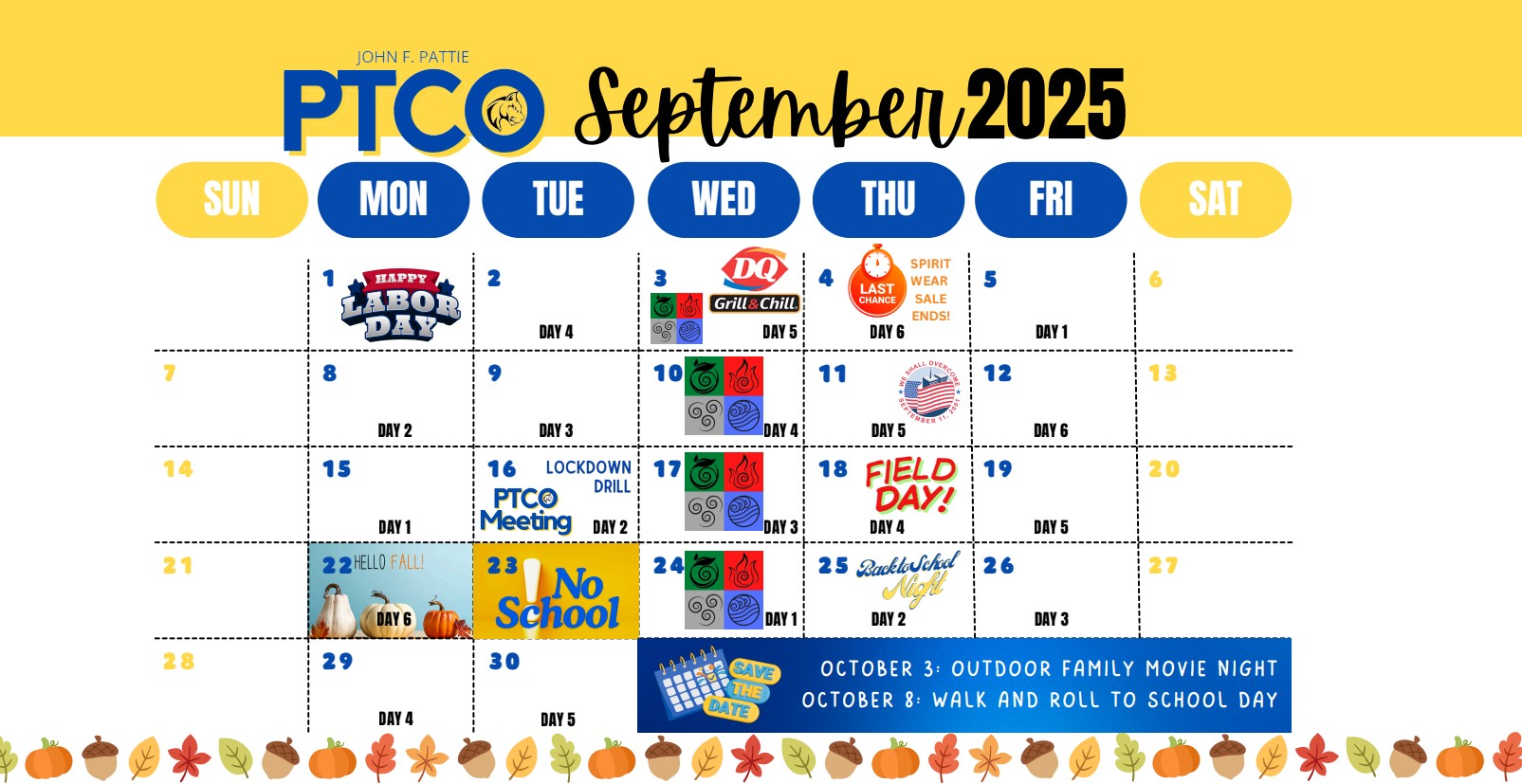 PTCO Calendar - Pattie Elementary School